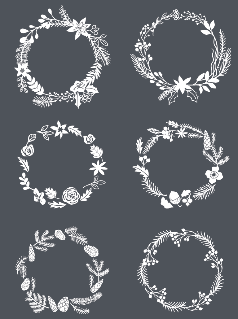Mesh Stencil - Wreaths - 8.5x11 – Cottle and Gunn